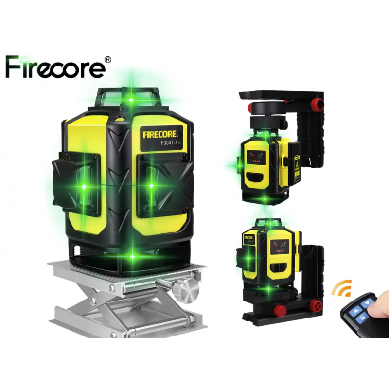 Laser krzyżowy 16 linii 4D FIRECORE F304T-XG Pilot trójnóg