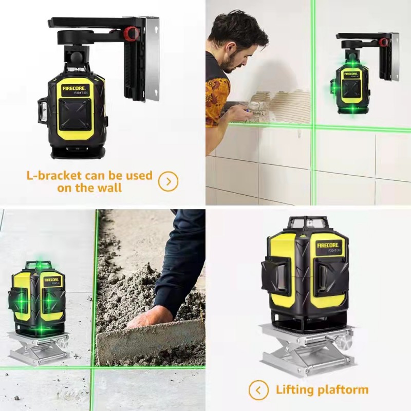 Laser krzyżowy 16 linii 4D FIRECORE F304T-XG Pilot trójnóg