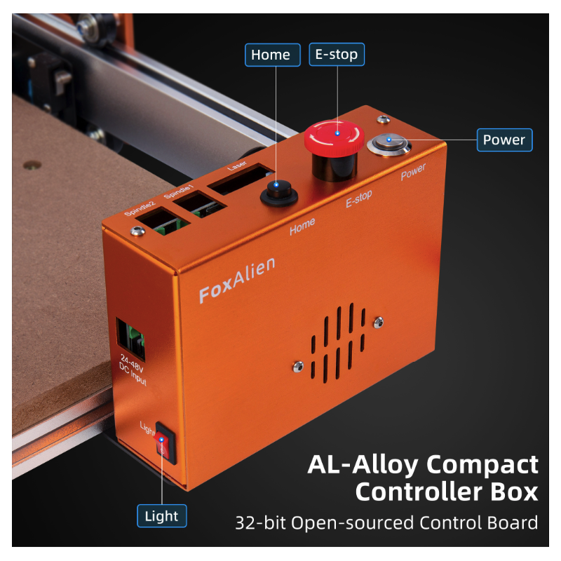 FoxAlien Masuter Pro Aluminiowa frezarka CNC z Laserem 20W