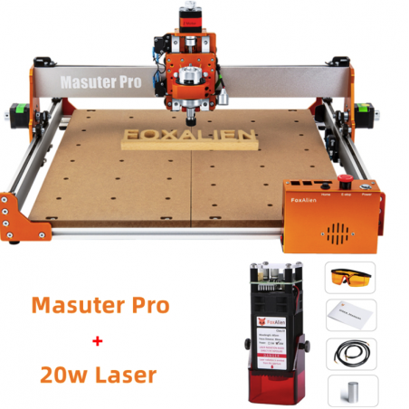 FoxAlien Masuter Pro Aluminiowa frezarka CNC z Laserem 20W