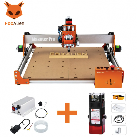 FoxAlien Masuter Pro frezarka CNC z Pompą i Laserem 20W