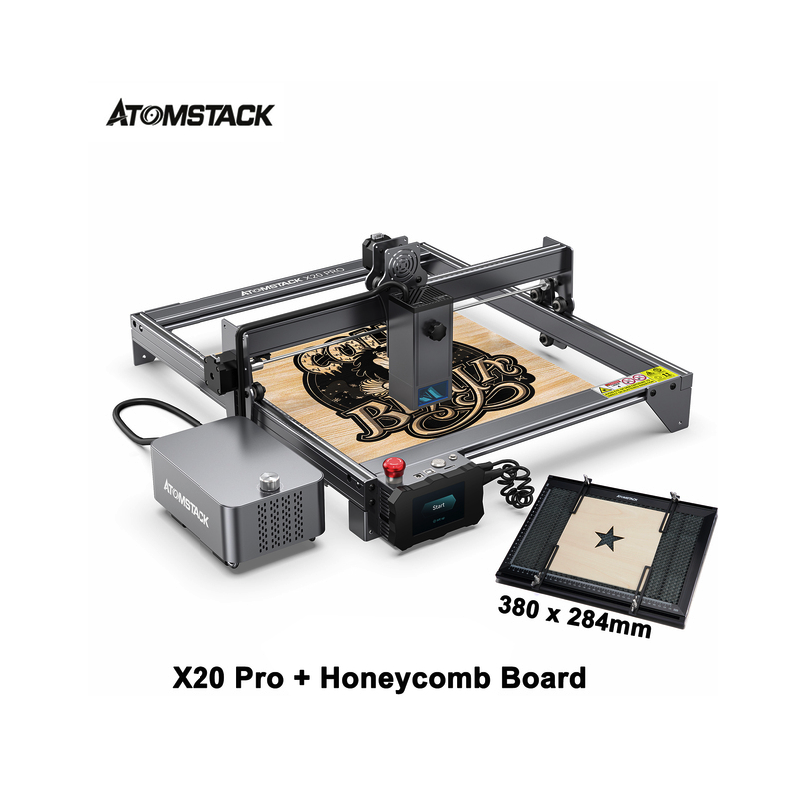 Atomstack X20 Pro 130W Quad-Laser Grawer + płyta ochronna